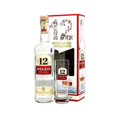 Узо 12 + Чаша / Ouzo 12 + Glass ⋆ 0.7 л. ⋆ Онлайн цена – Sid-shop.com